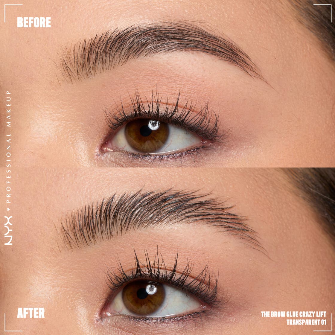 NYX Professional Makeup The Brow Glue Crazy Lift 01 Transparent ...