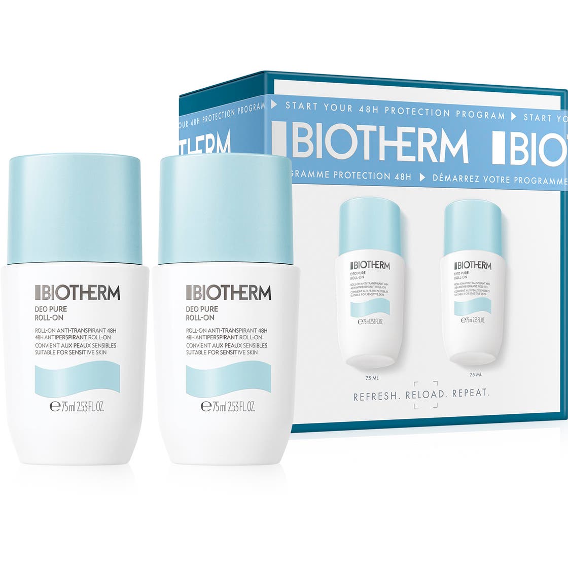Biotherm Deo Pure Roll-On Set 2025 2x75 ml 1 pcs | Nordicfeel